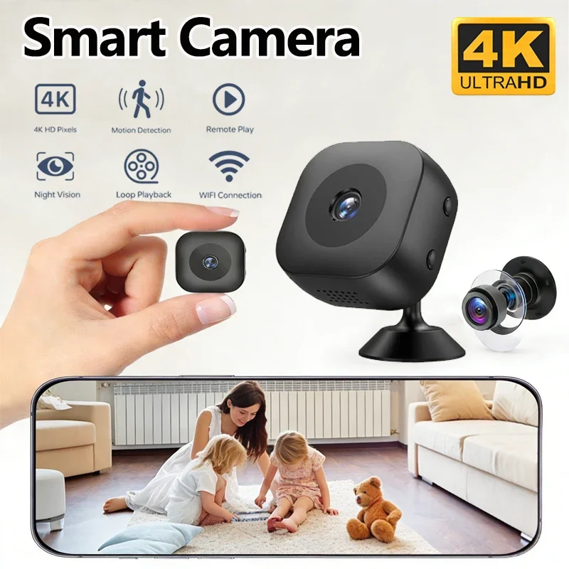 Mini 4K HD Camera WiFi Wireless Monitoring Security Protection Remote ...