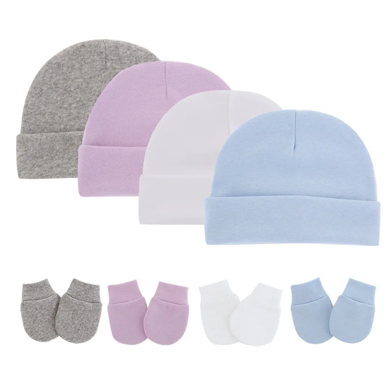 Ensemble bonnet et gants en coton chaud pour bébé, bonnets pour enfants ...