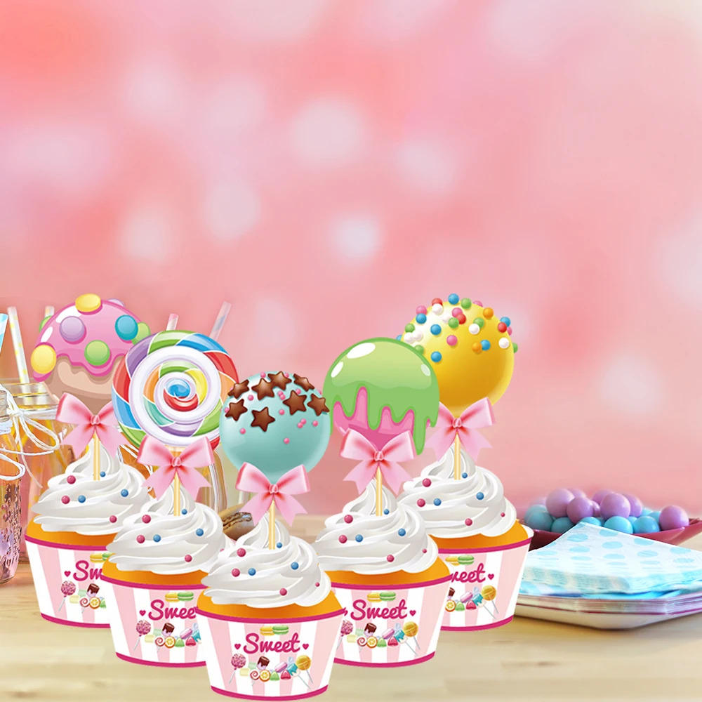 Cartoon Lollipop Cupcake
