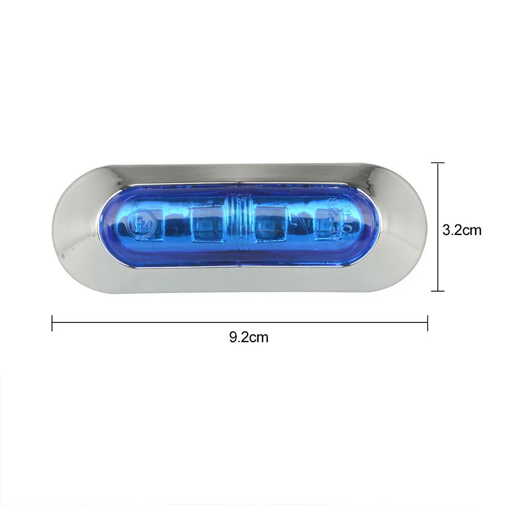 4xMarine Boat LED Courtesy Lights Cabin Deck Walkway Stair Light Blue ...