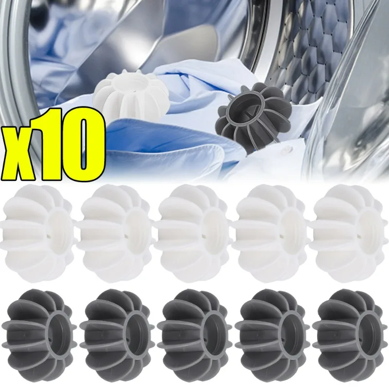 1-10PCS-Laundry-Balls-Reusable-Silicone-Cleaning-Balls-Anti-tangle ...