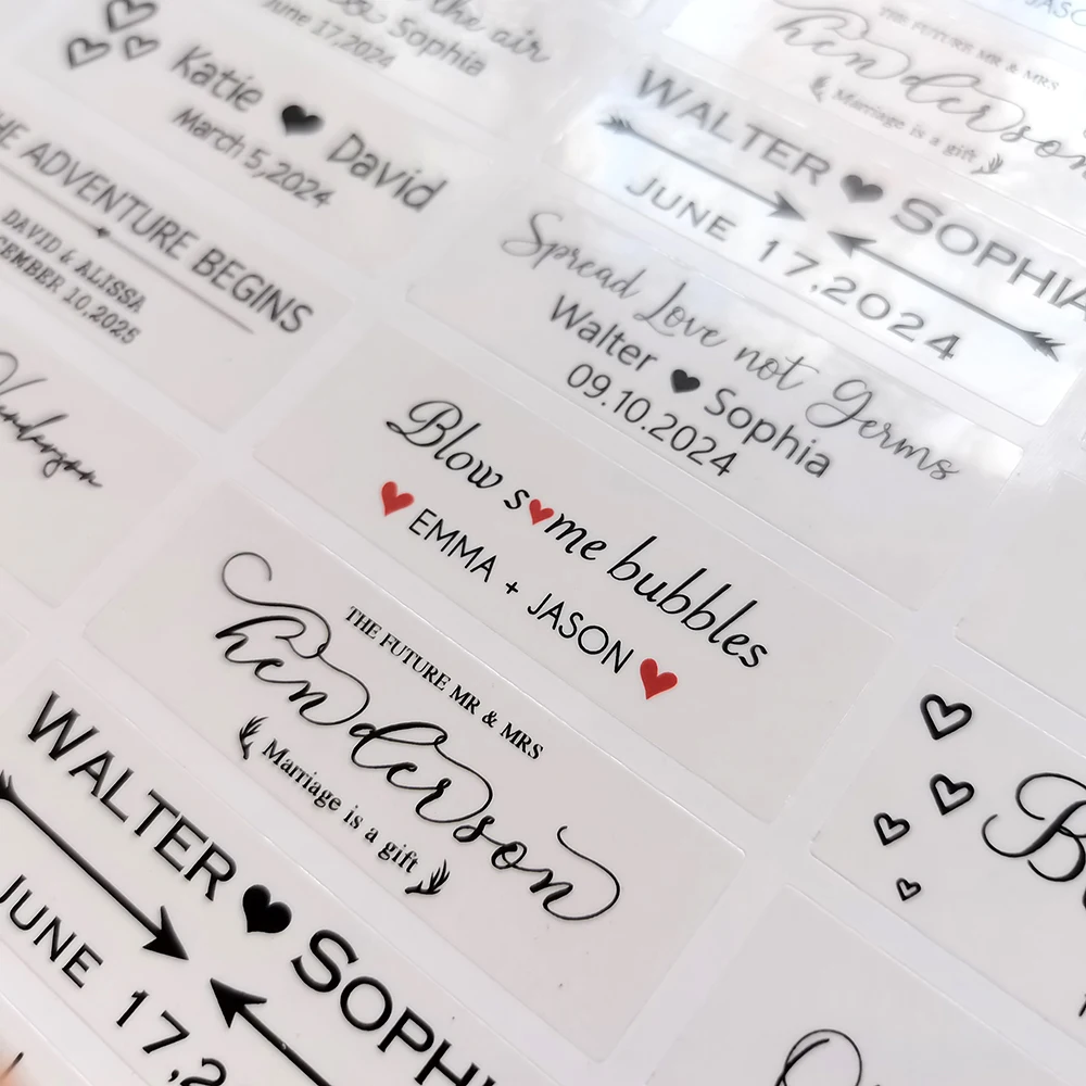 Personalized-64Pcs-60x20mm-Wedding-bubble-Labels-Bubble-Wand-Clear ...