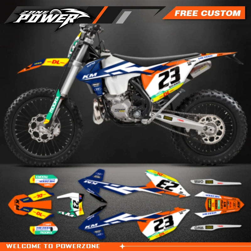 Powerzone-Custom-Team-Decals-Stickers-Kit-for-KTM-125-200-250-300-350 ...