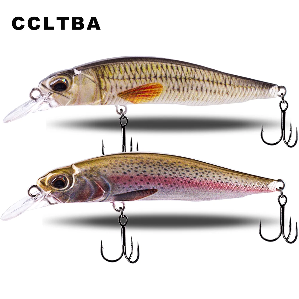 CCLTBA Long Casting Silent Sink Minnow Bait 7.5cm/9.0cm Fishing Lures ...