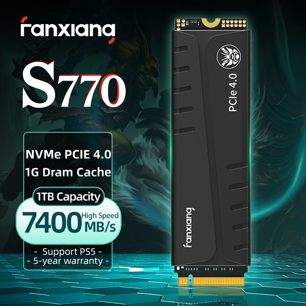 Fanxiang S770 M.2 SSD 500GB 1TB 2TB 4TB 최대 7400 MB/s M.2 NVMe PCIe4.0 ...