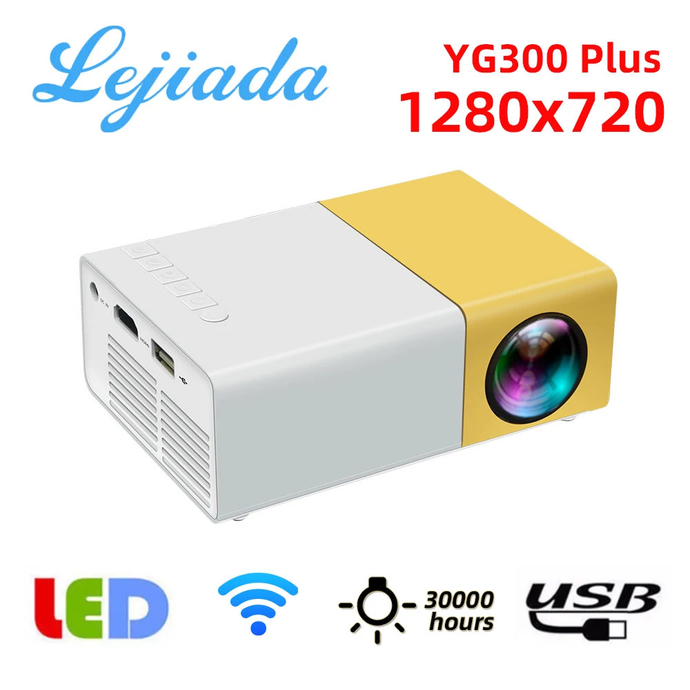 Lejiada Novo Yg300 Plus Mini Projetor 1280x720 Resolução Compatível ...