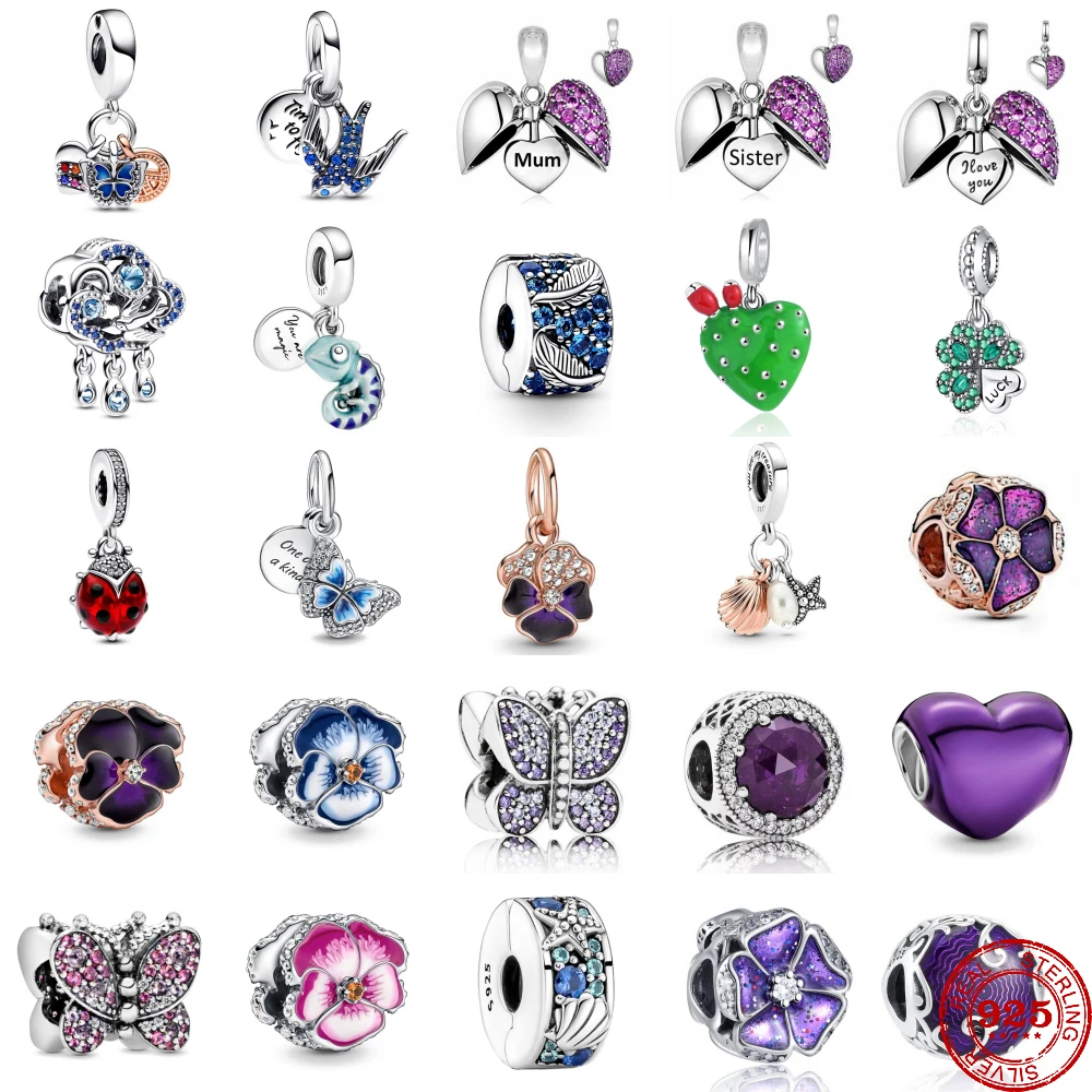 Cuentas-colgantes-de-plata-de-ley-925-accesorio-compatible-con-pulsera ...