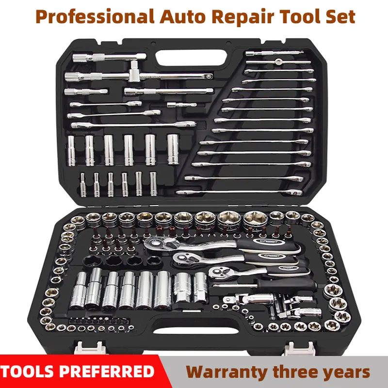 150PCS Car Repair Tool Set Socket Kit combination Tool Ratchet Torque ...