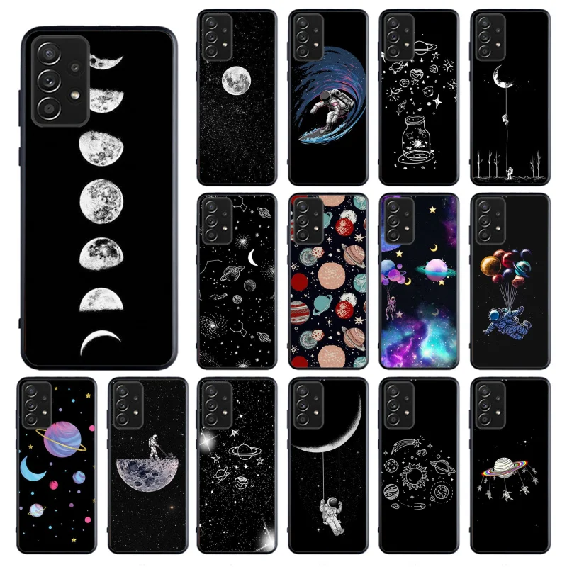 Moon-Astronaut-Phone-Case-for-Samsung-Galaxy-A13-A22-A12-A32-A71-A11 ...