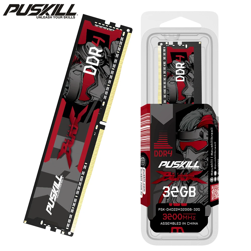 Puskill-kill-blade-memoria-desktop-16gb-8gb-ddr4-1-2-v-3200mhz-2666mhz ...