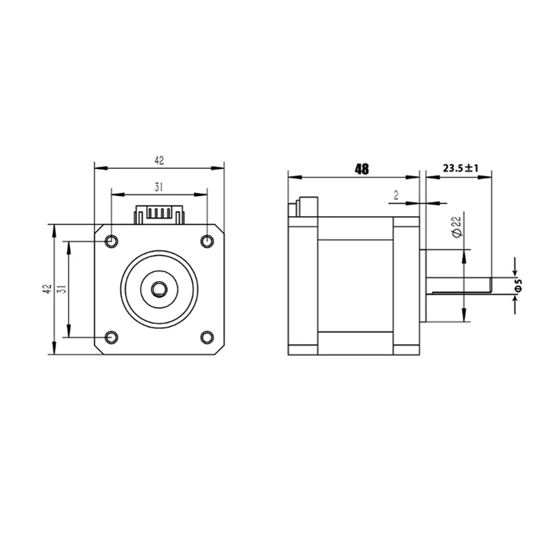 Nema 17 Stepper Motor Dimensions