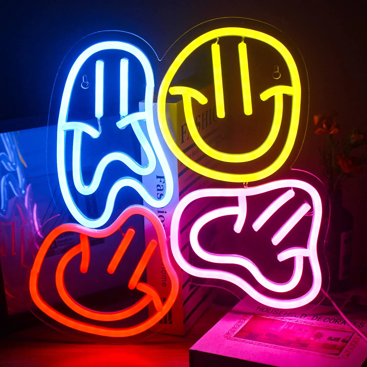 Neon Smiley Face
