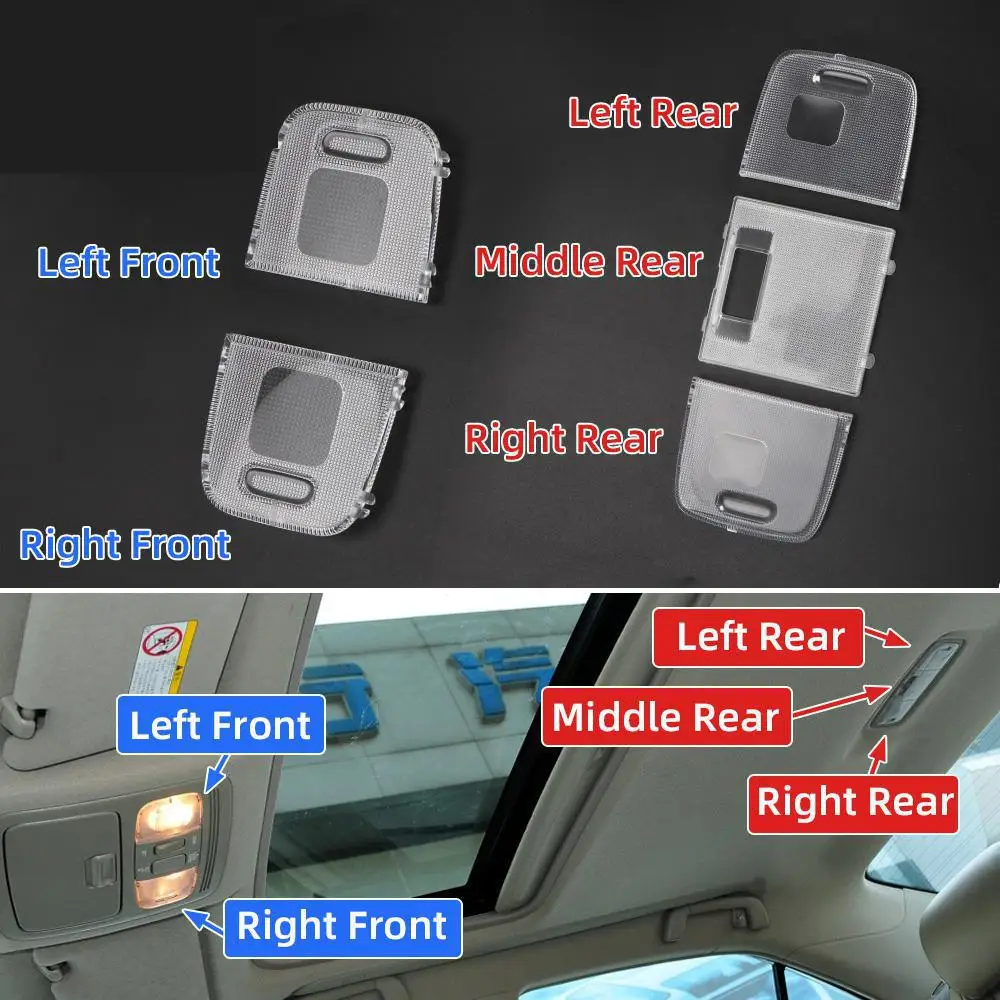 자동차 플라스틱 전면 후면 독서 등 스위치 커버 LED 전구 행 쉘 전등 갓 커버 키트 Toyota Camry 2006-2011 ...