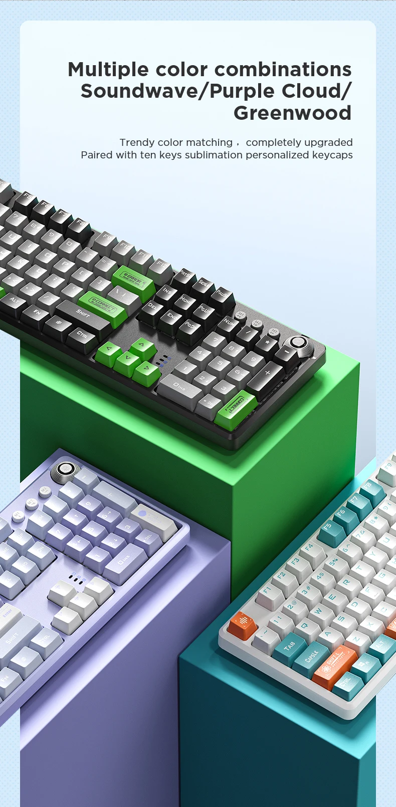 AULA F2088 PRO Dual Mode Knob Mechanical Keyboard | Unendingtech