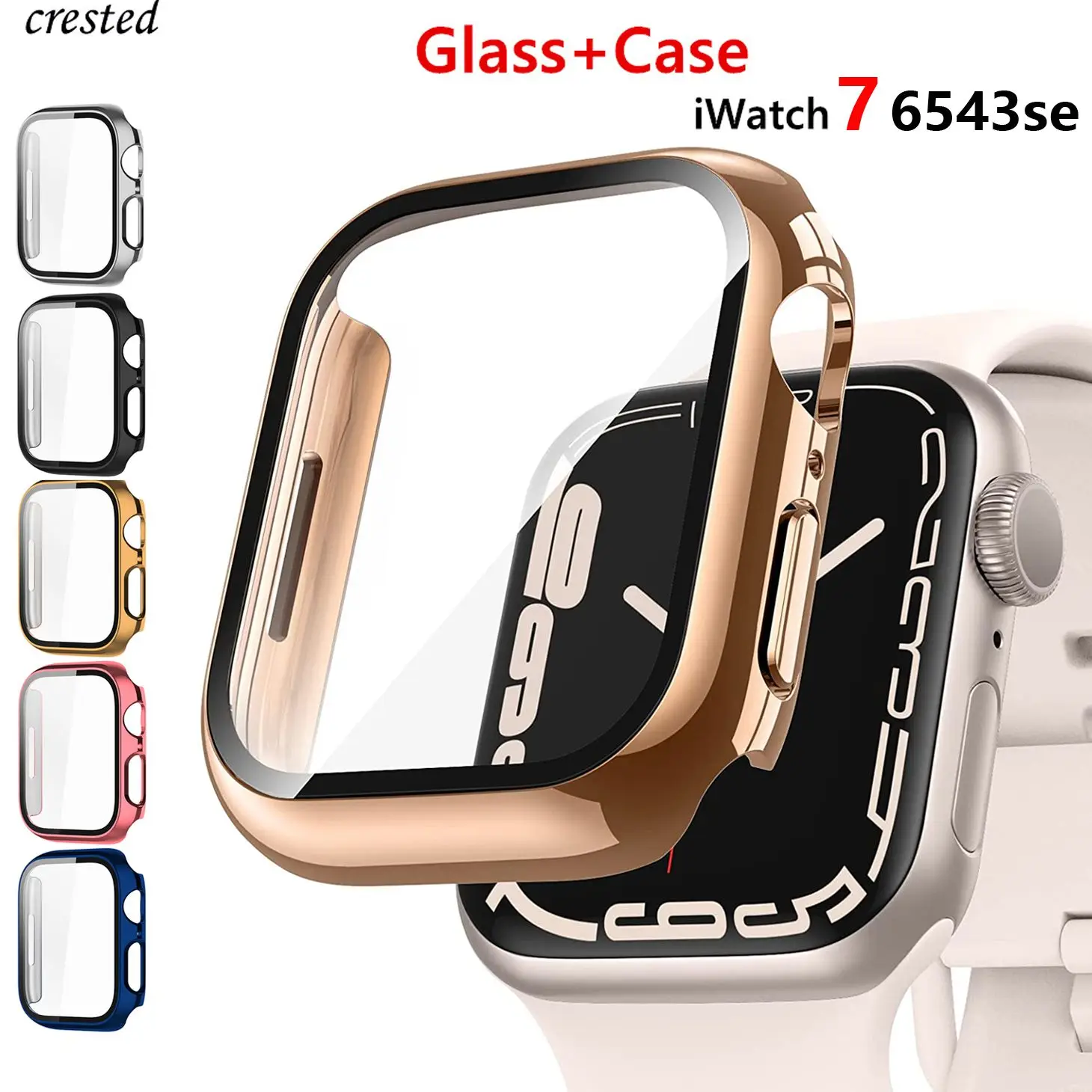 Apple Watch Series 7 Case Screen Protector | Protector Apple Watch 44mm ...