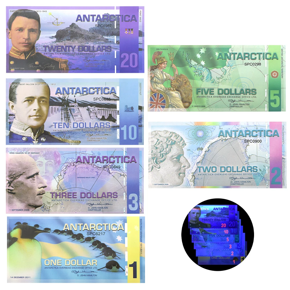 6PCS-Antarctic-Plastic-Banknotes-Penguin-UNC-Notes-Commercial ...