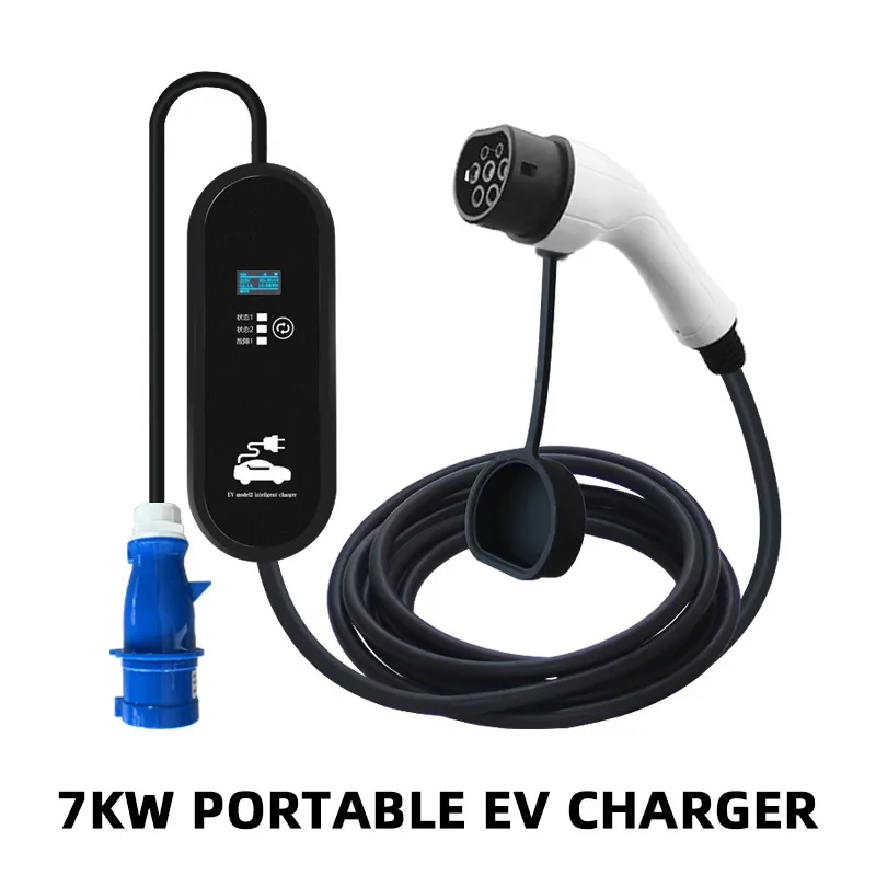 Portable-EV-Charger-Wallbox-Type2-Cable-32A-7KW-with-CEE-Plug-EVSE ...