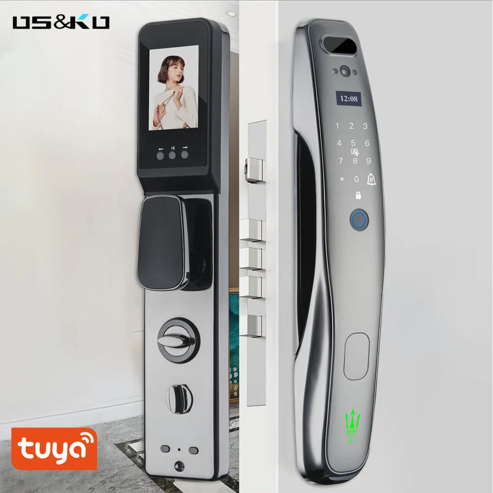 Tuya Electronic lock biometrics Fingerprint Lock Smart Door Lock Password 3D face recognition ...