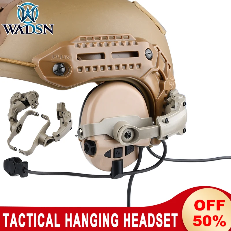 WADSN-Tactical-Headset-Bracket-Fast-Rotation-Helmet-Rail-Mount-Adapter ...