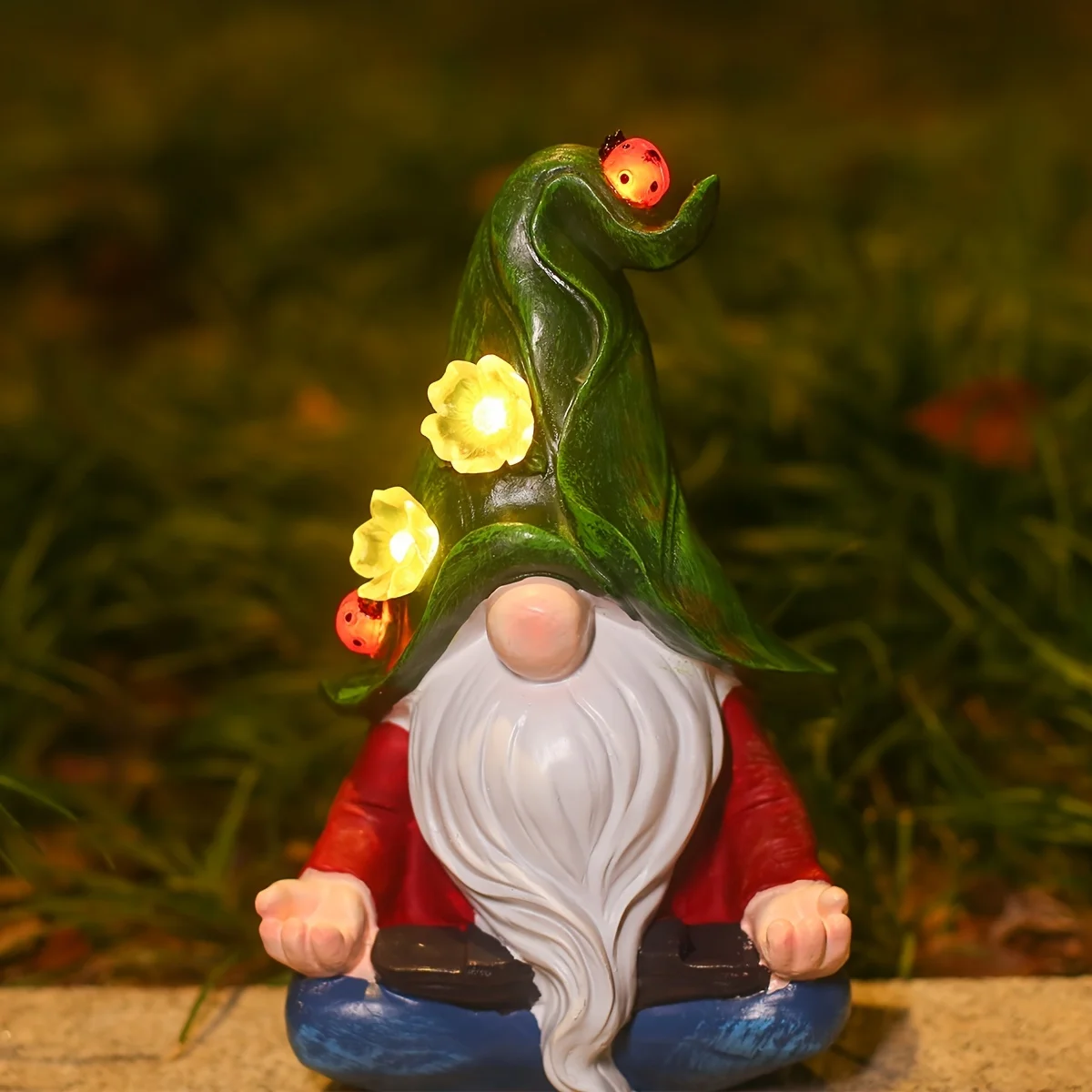 1pc-Garden-Gnome-Dwarf-Ornament-Solar-Glow-Elf-Resin-Craft-Outdoor ...