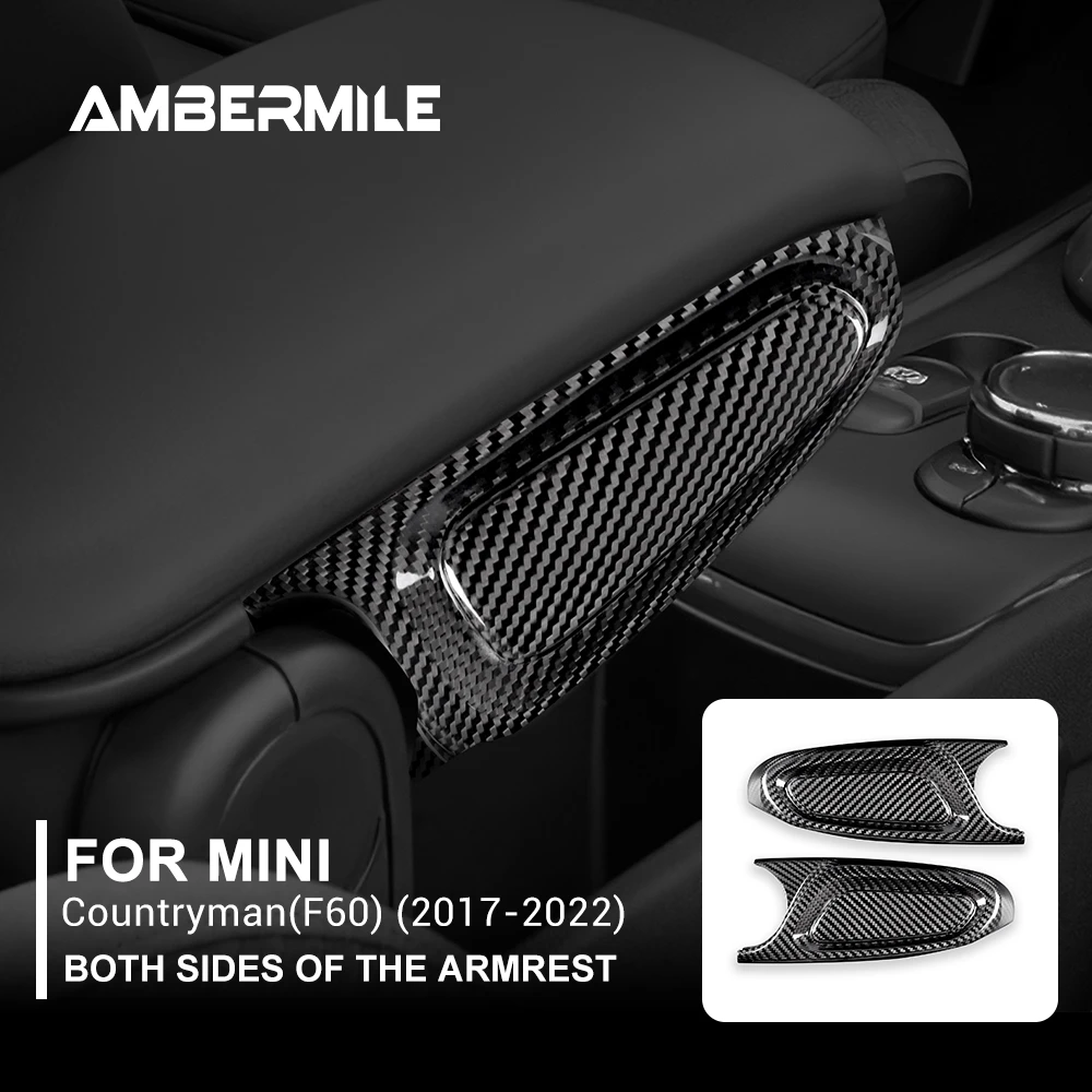 Real Carbon Fiber Car Both Sides of the Armrest Box Decoration Cover ...
