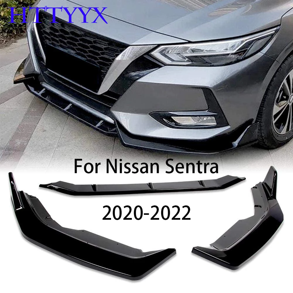 HTTYYX 3PCS Gloss Black Car Front Bumper Splitter Lip Diffuser Body Kit ...