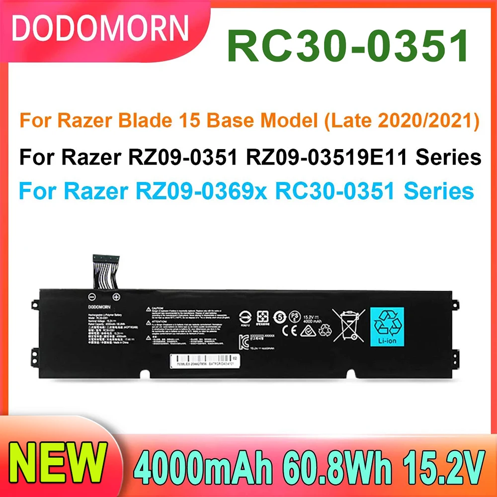 DODOMORN-RC30-0351-Laptop-Battery-For-Razer-BIade-15-Base-Model-Late ...