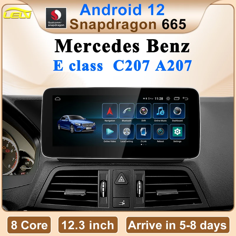 Qualcomm 8 Core 10.25" Android System Apple Carplay For Mercedes Benz E Class C207 A207 Car ...
