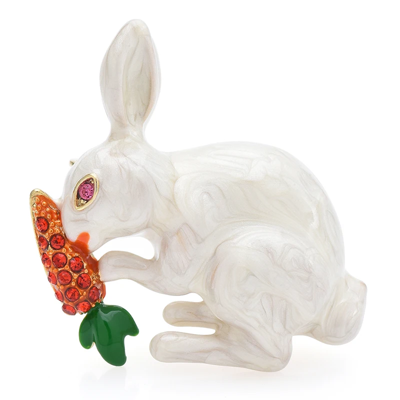 Wuli-baby-Eating-Carrot-Rabbit-Brooches-For-Women-High-Quality-Enamel ...