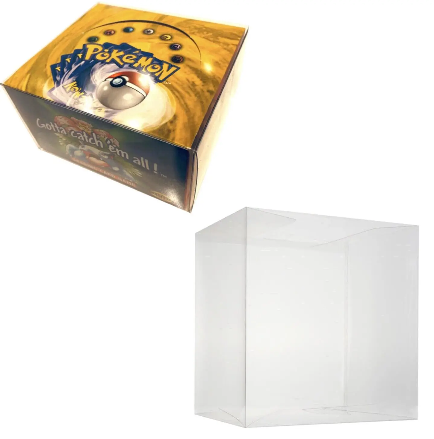 10pcs-Clear-Plastic-PVC-Trainer-Storage-Box-Protective-Showcase-Booster ...