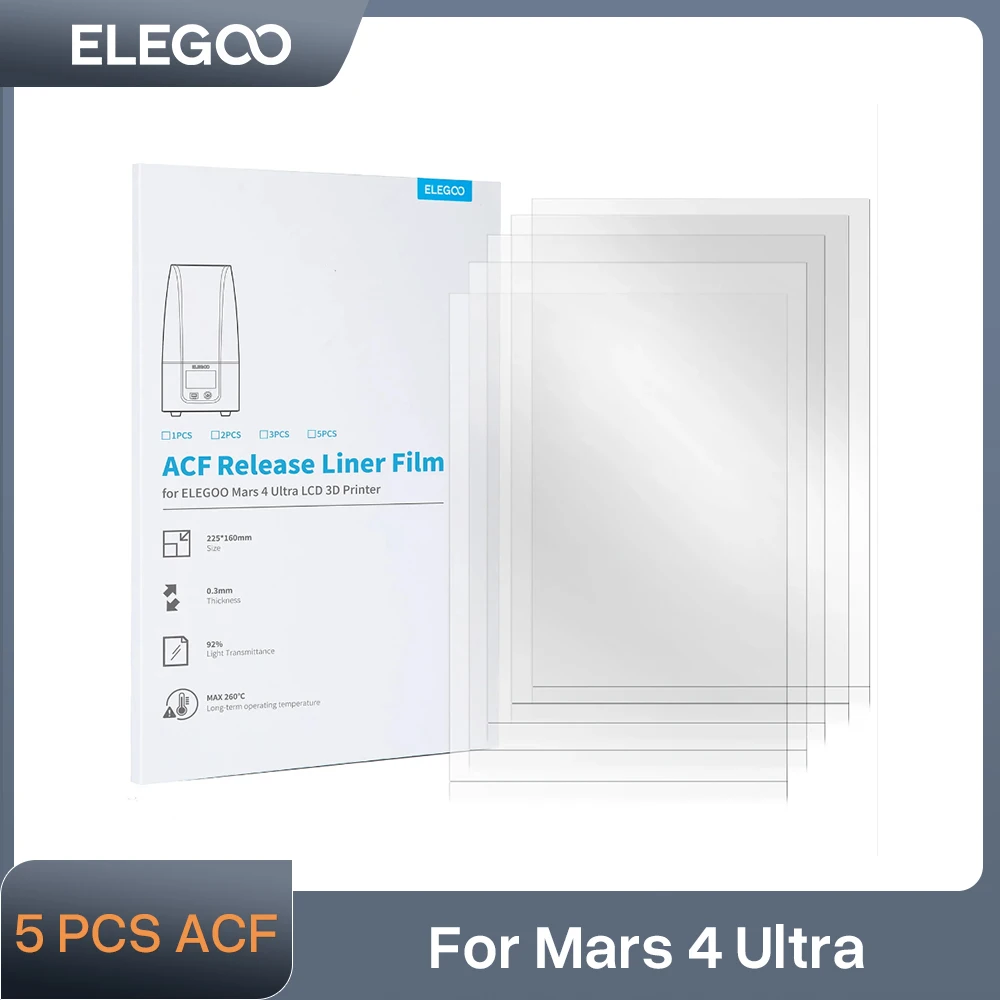 ELEGOO-5PCs-ACF-Release-Films-Set-for-MARS-4-ULTRA-LCD-3D-Printer-0-3mm ...