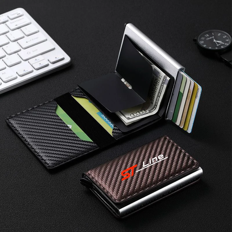 Slim-RFID-Blocking-Pocket-Minimalist-Wallet-Pop-up-Card-Holder-For-Ford ...