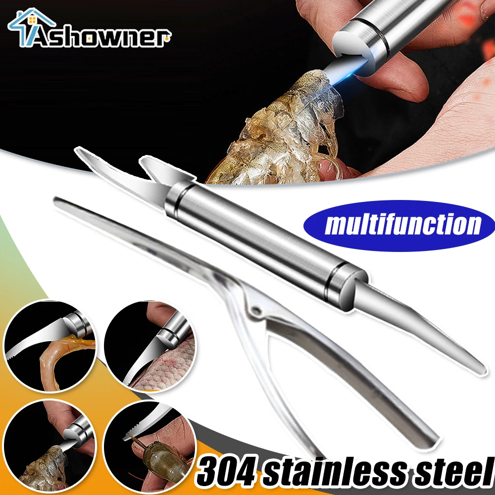 6 In 1 Shrimp Peeler Shrimp Line Cutter Multifunctional Fast Fish Scale ...