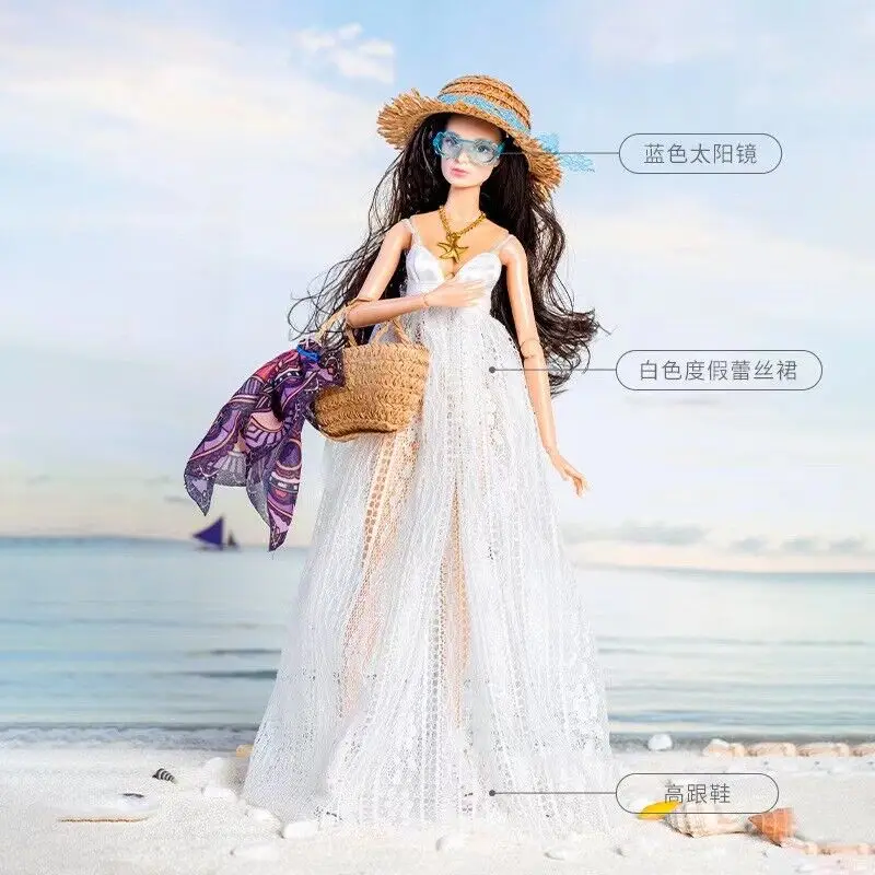 Noble White 1/6 Doll Clothes for Barbie Dress Handmade Princess Outfits ...