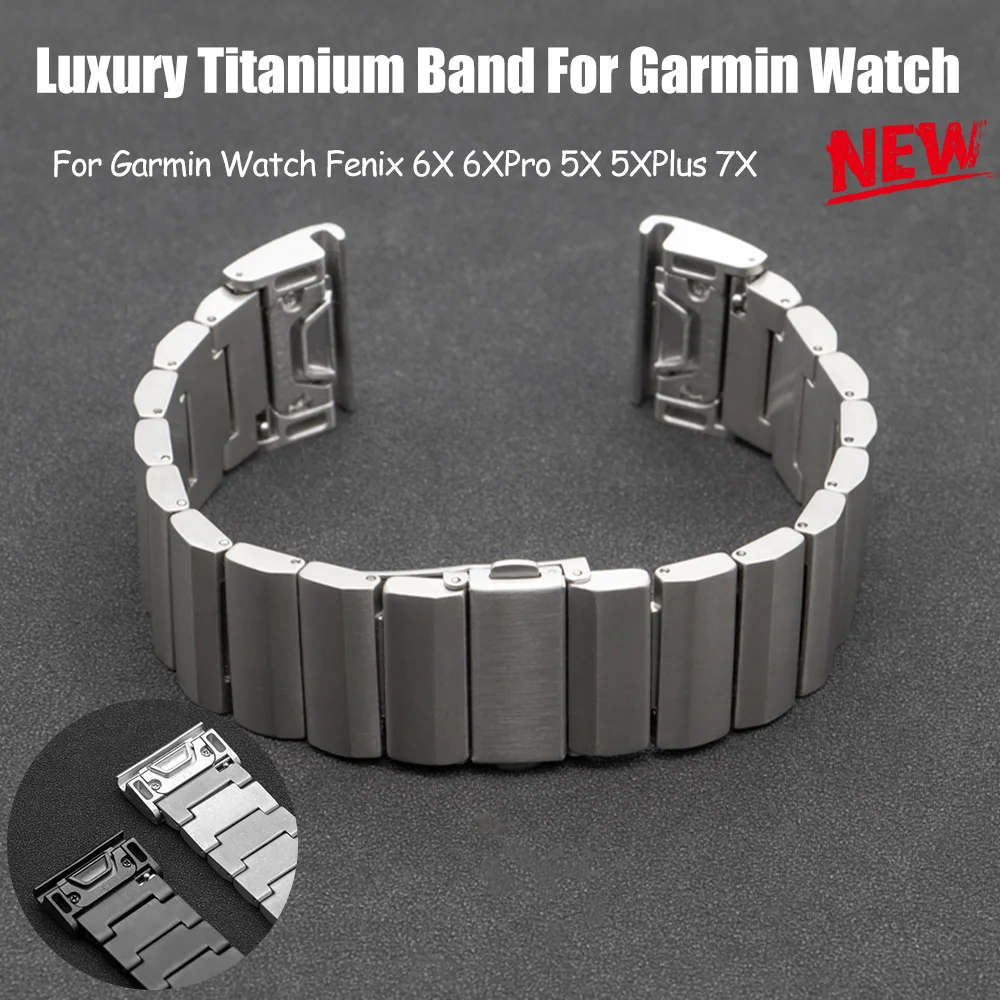Luxury-Titanium-Band-For-Garmin-Watch-Fenix-6X-6XPro-5X-5XPlus-7X-Men ...