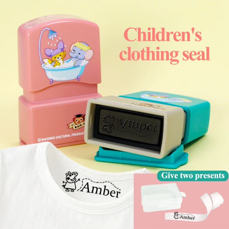Children's Name Seal Custom Student's Name Stamp Kindergarten Clothes ...