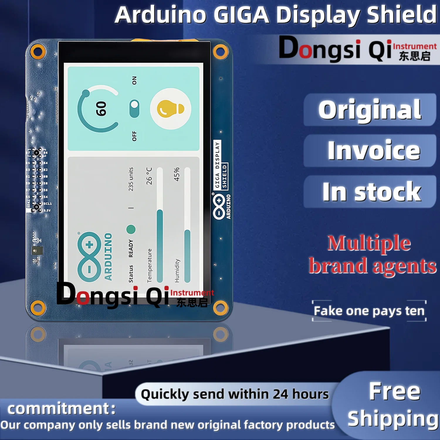 1 PÇS//LOTE Arduino GIGA Display Shield R1 WiFi ASX00039 100% estoque ...