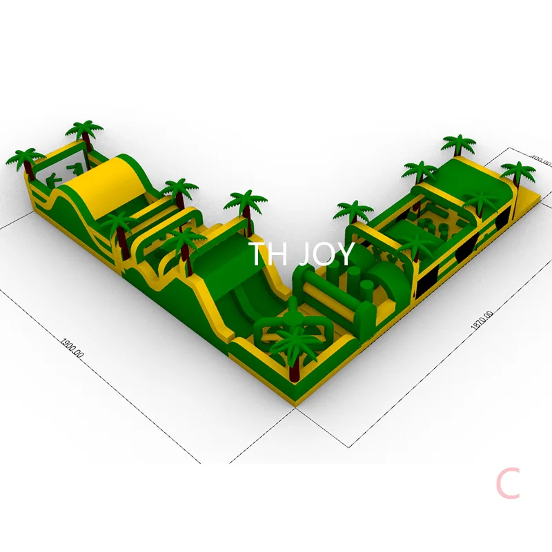 Palm-Tree-Obstacle-Course-Combo-forest-theme-Inflatable-Bouncer ...