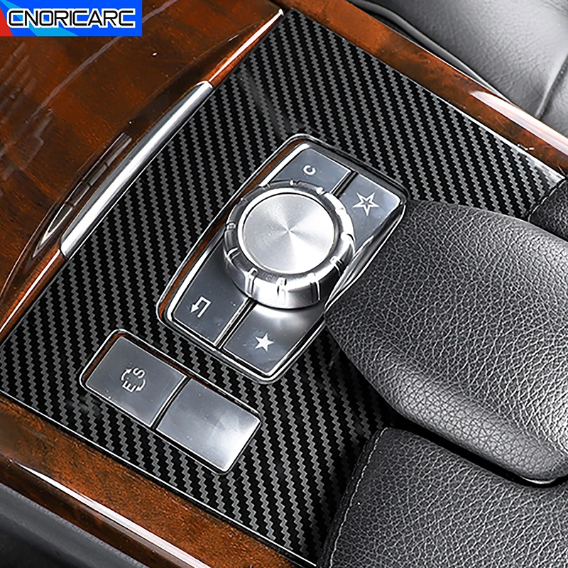 Carbon Fiber Texture Car Console ES Switch Frame Mode Button Panel ...