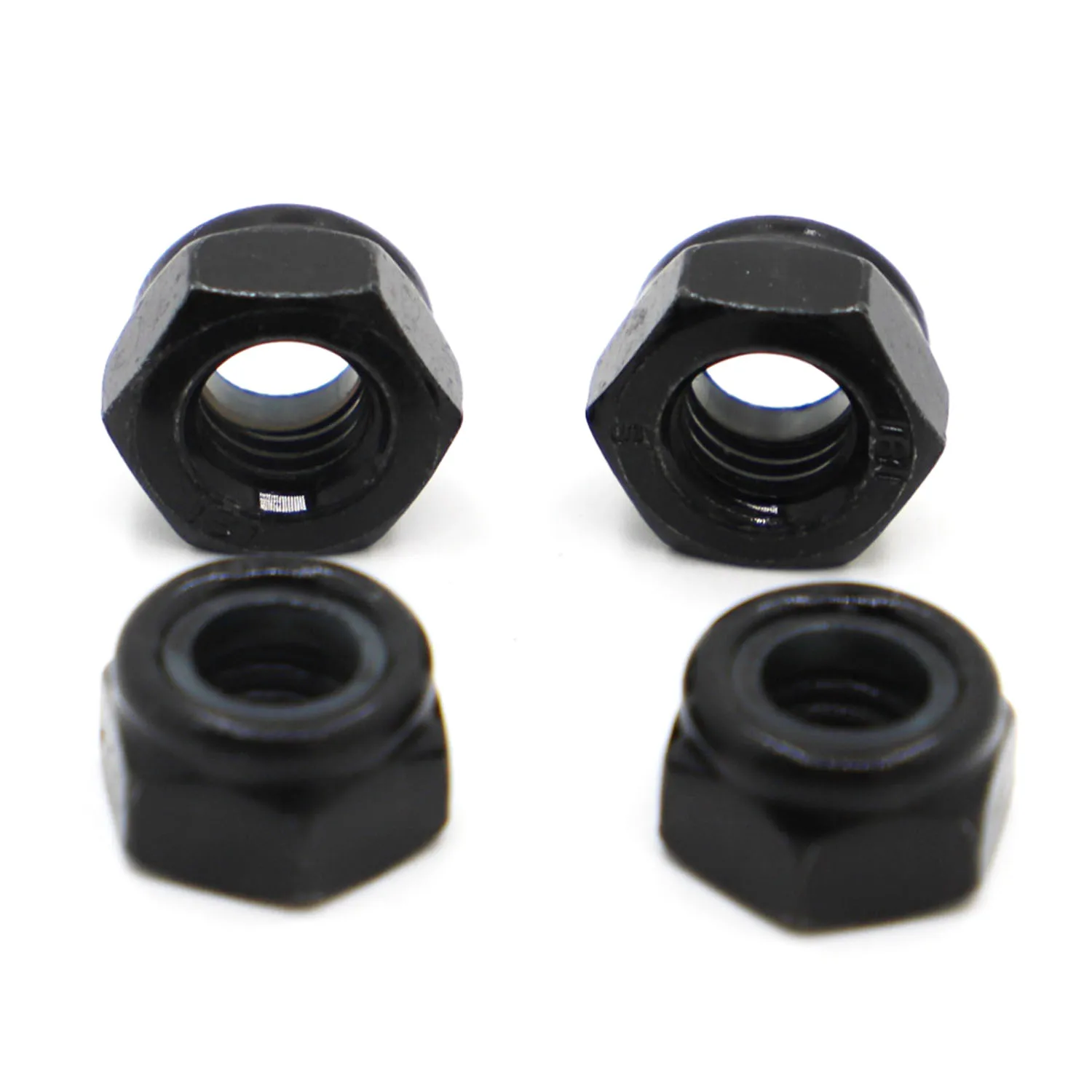 M2 M2.5 M3 M4 M5 M6 M8 M10 M12 M16 Black Carbon Steel Hex Nylon Insert ...