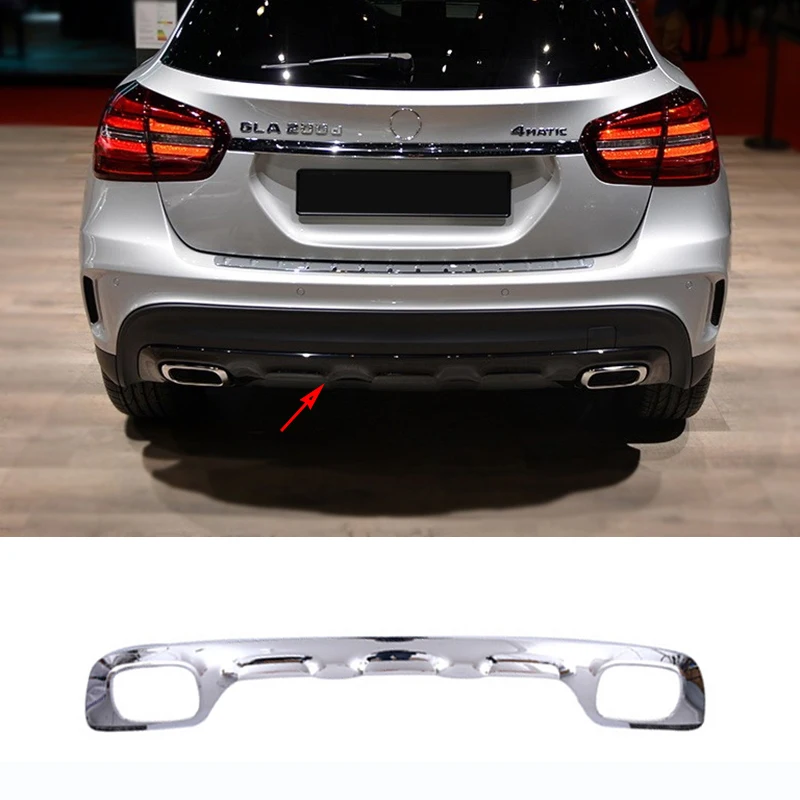 A1568855001-Rear-Bumper-Chrome-Trim-Chromium-Styling-Spoiler-Diffuser ...