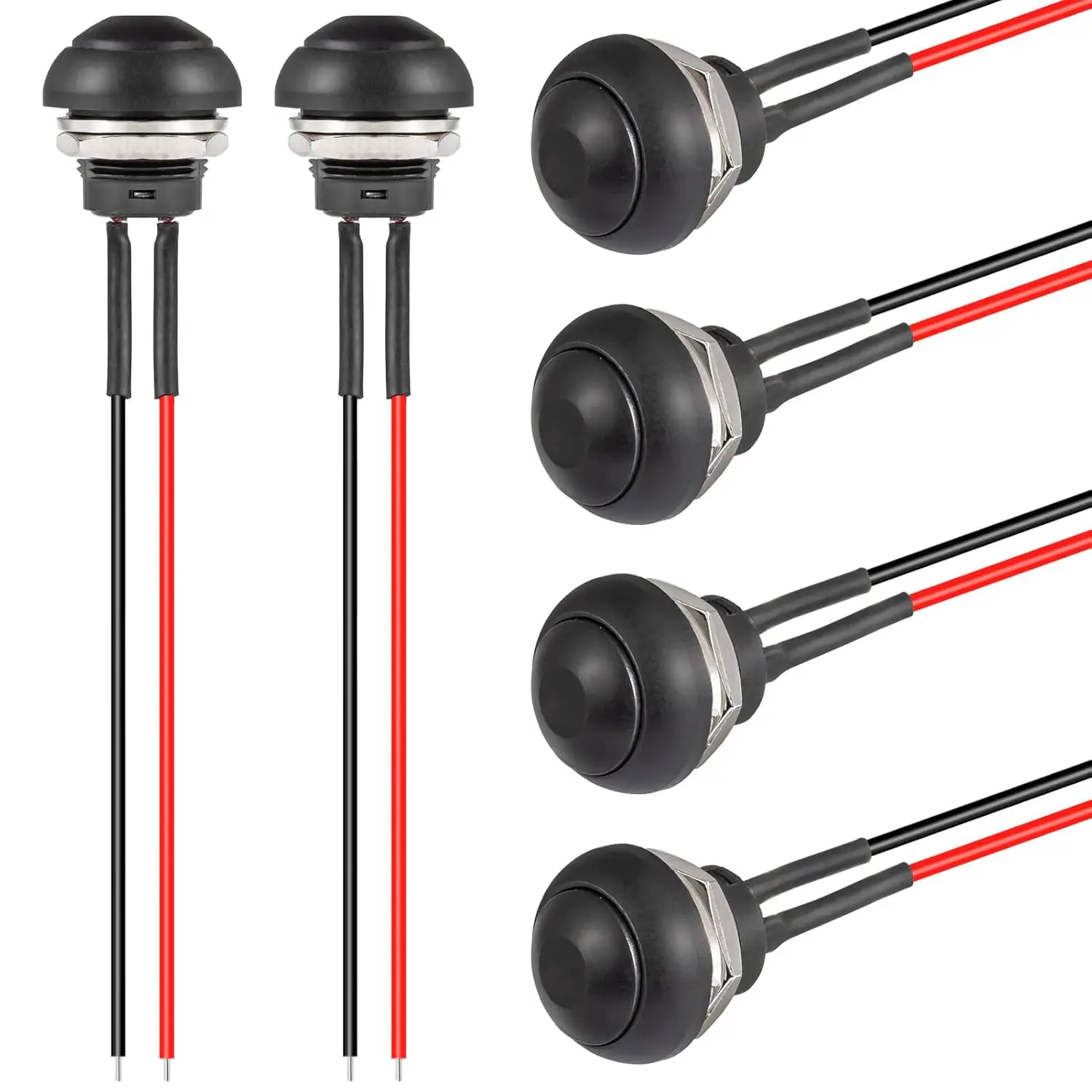 6pcs 12MM Momentary Push Button Switch ON Off Round Mini Waterproof ...