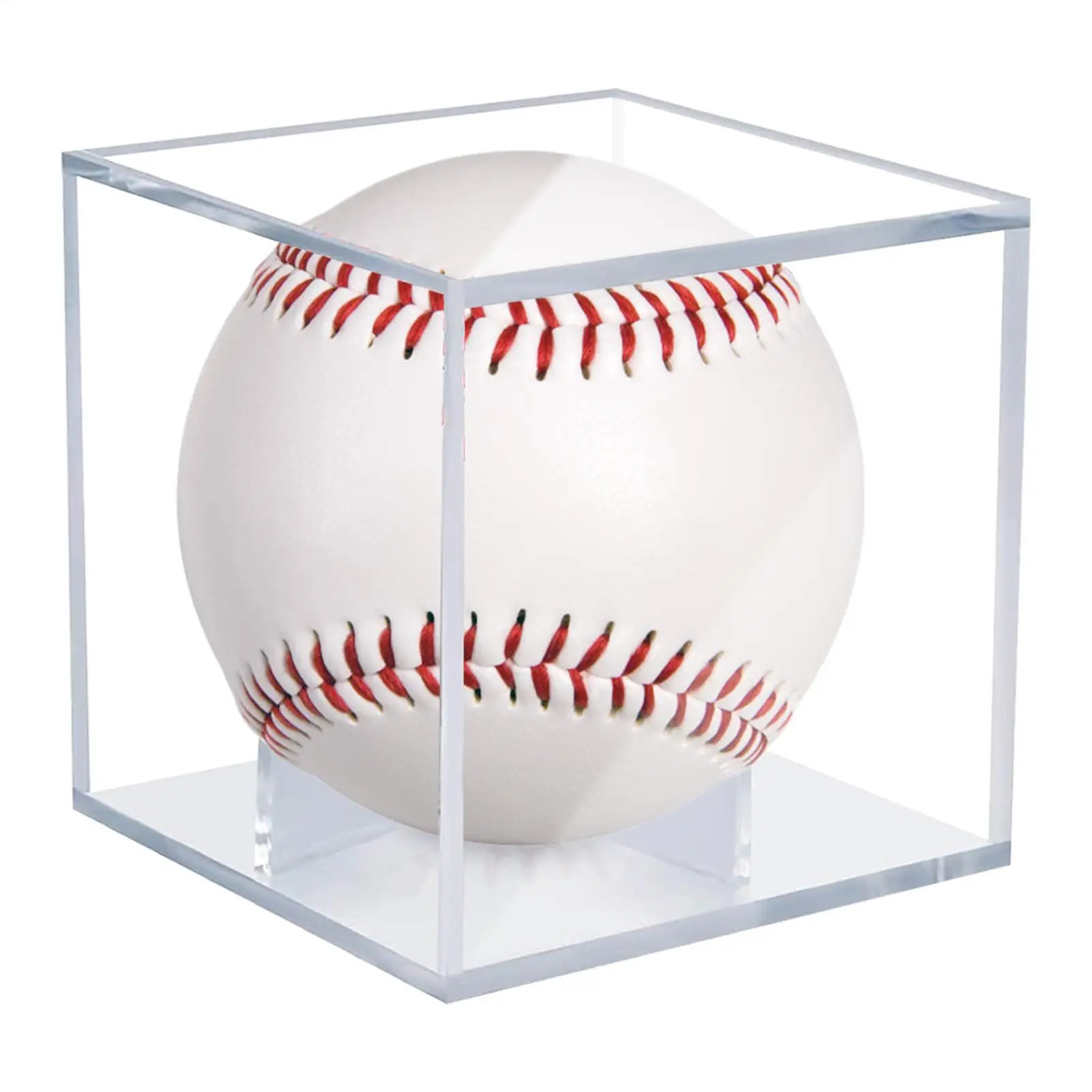Premium Clear Acrylic Baseball Display Box UV-Proof Square Souvenir ...