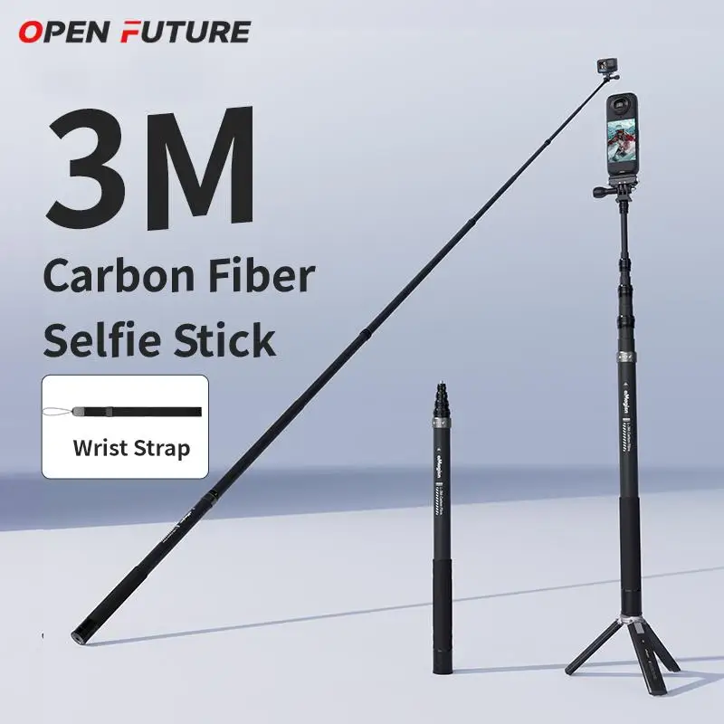 3M Selfie Stick Carbon Fibre Invisible Shoot Stand Extended Pole For ...