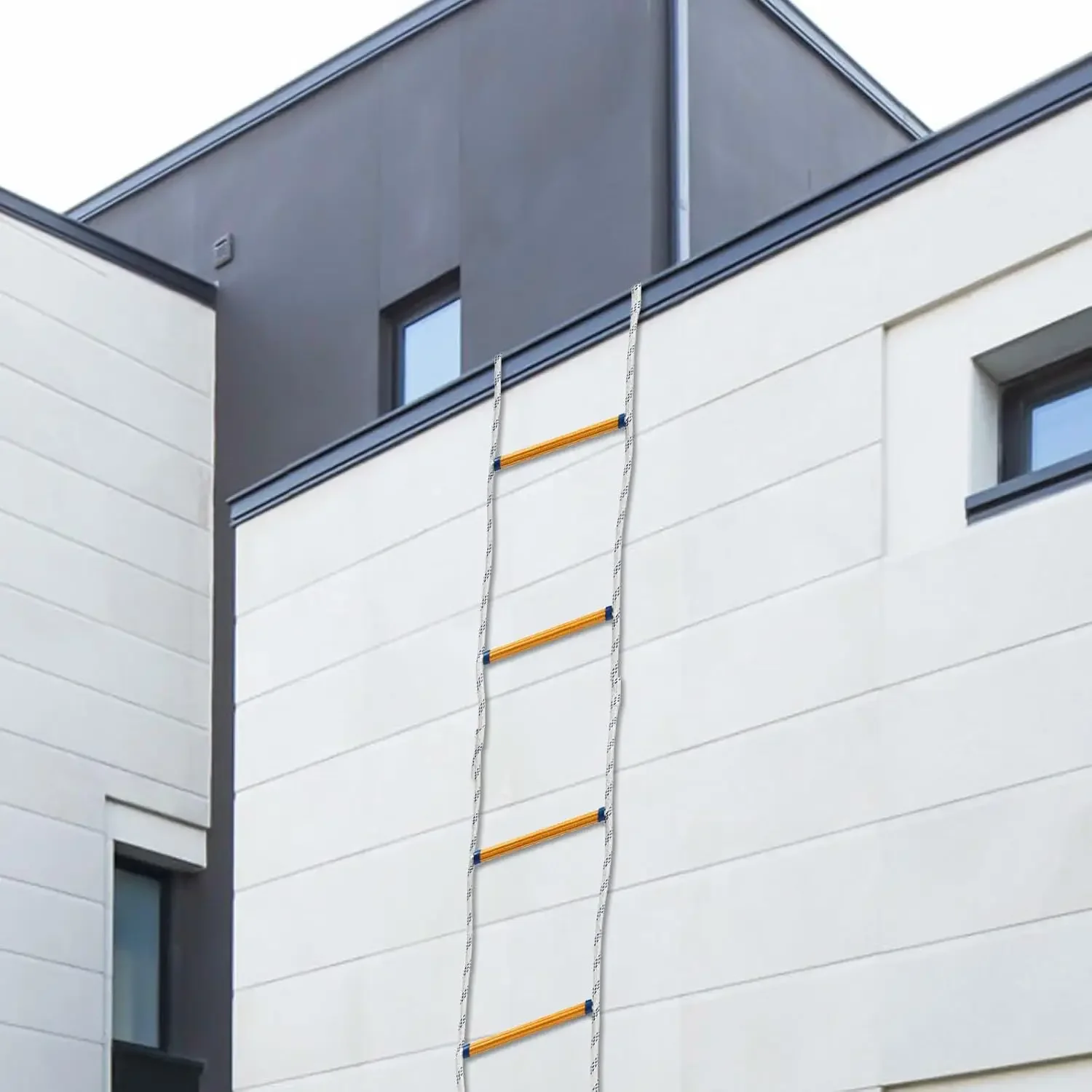 NEW Fireproof Rescue Rope Ladder, Emergency Safety, Portable Climbing ...