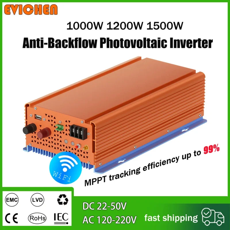 1200W 1000W Wifi Solar Inverter Anti-Backflow Photovoltaic Inverter On ...