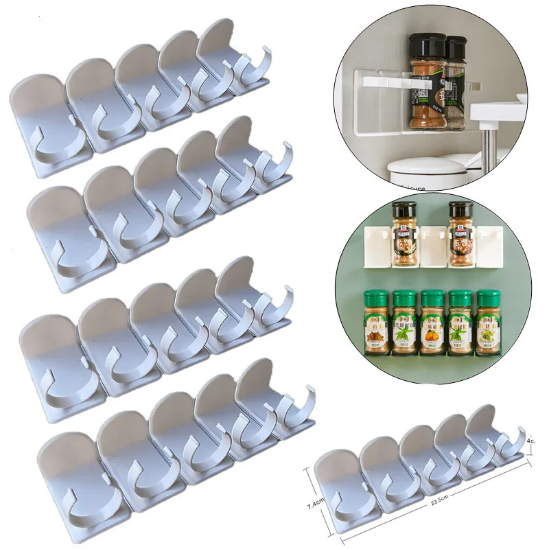 Wall-Spice-Clips-Bottle-Rack-Kitchen-Storage-Seasoning-Jar-Storage-Rack ...