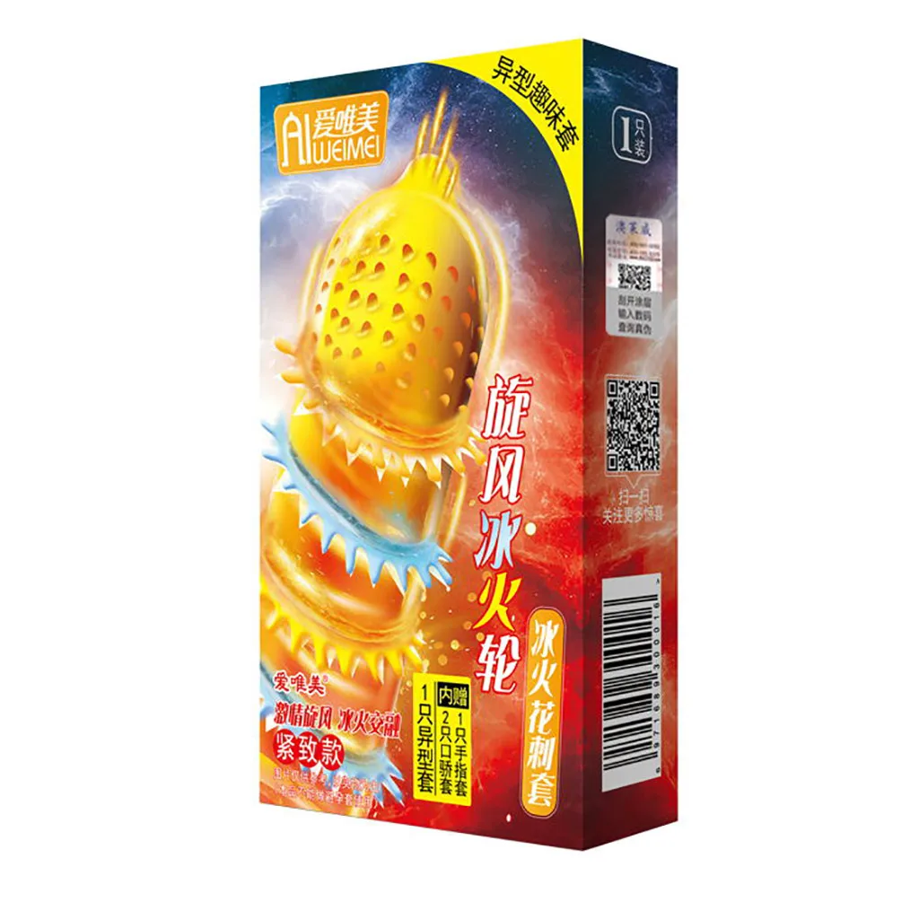 1box-4pcs-Adult-Condoms-Latex-Sensitive-Dotted-Massage-Ribbed-Stimulate ...