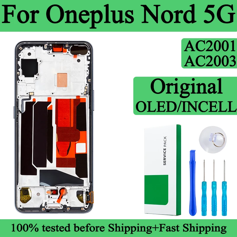 AC2001-AC2003-100-Tested-AMOLED-Lcd-For-OnePlus-Nord-5G-Display-Touch ...