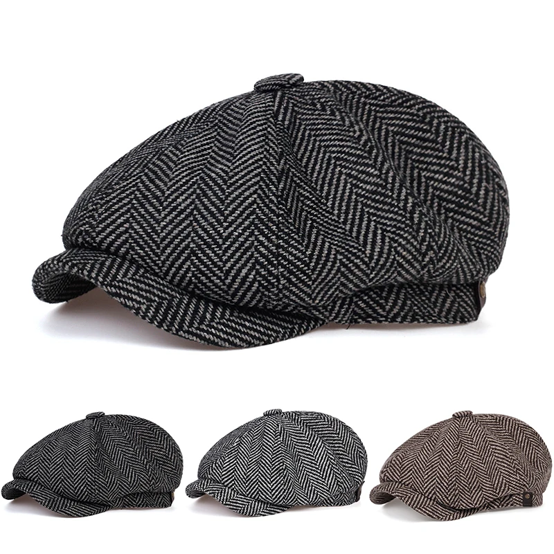 Retro-Newsboy-Caps-Men-British-Painters-Hats-Autumn-Winter-Berets ...